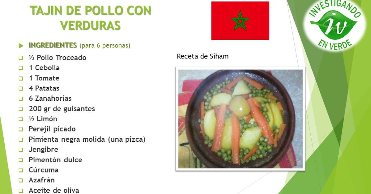 Investigando en verde: TAJIN DE POLLO CON VERDURAS