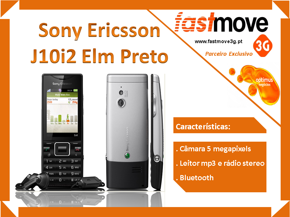 FastMove 3G News: Sony Ericsson J10i2 Elm Preto