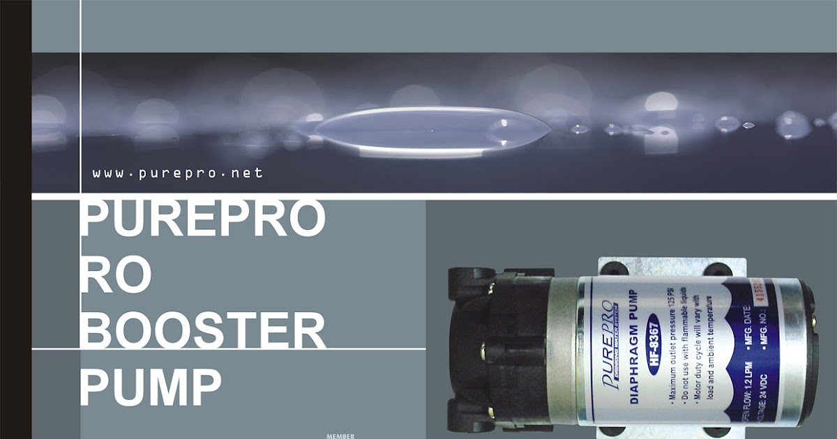 PurePro® RO Booster Pump