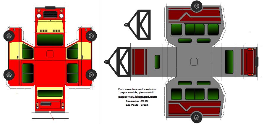 SP. Papel Modelismo: PaperCraft Trailer Home Car
