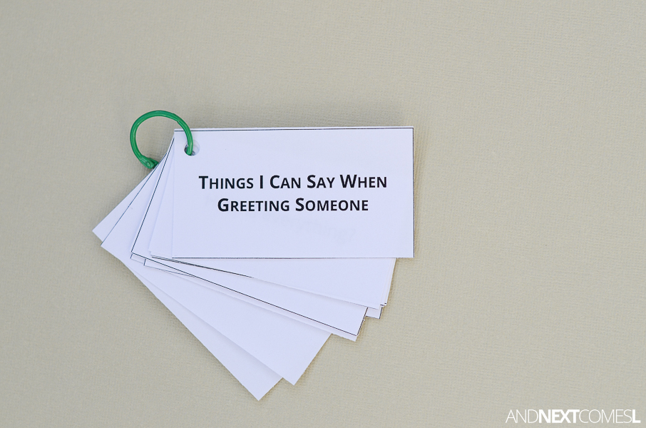 Free Printable Greeting People Social Scripts for Kids | And Next Comes ...
