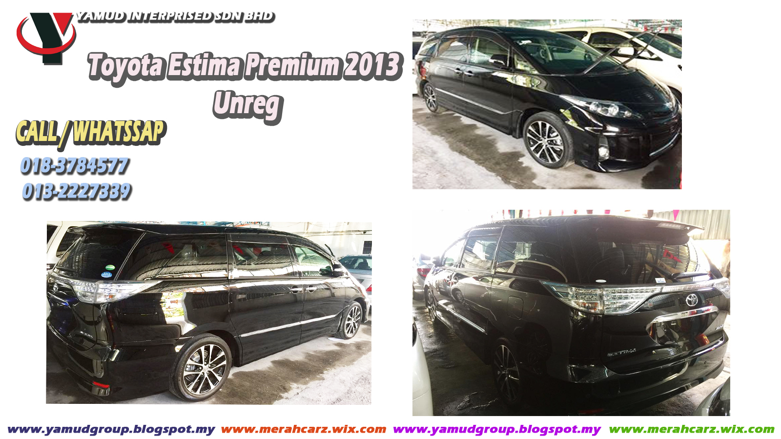 TOYOTA ESTIMA PREMIUM 2013 (black) UnReg