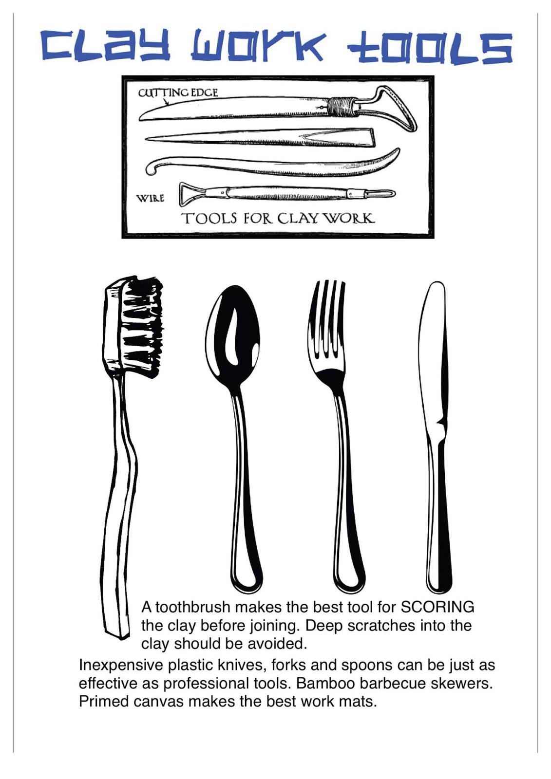 TEACHING RESOURCE - CLAY WORK BOOKLET - BASIC INFORMATION