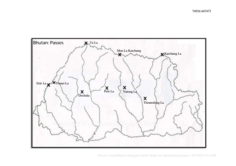 Bhutan Maps ~ eStudy Bhutan