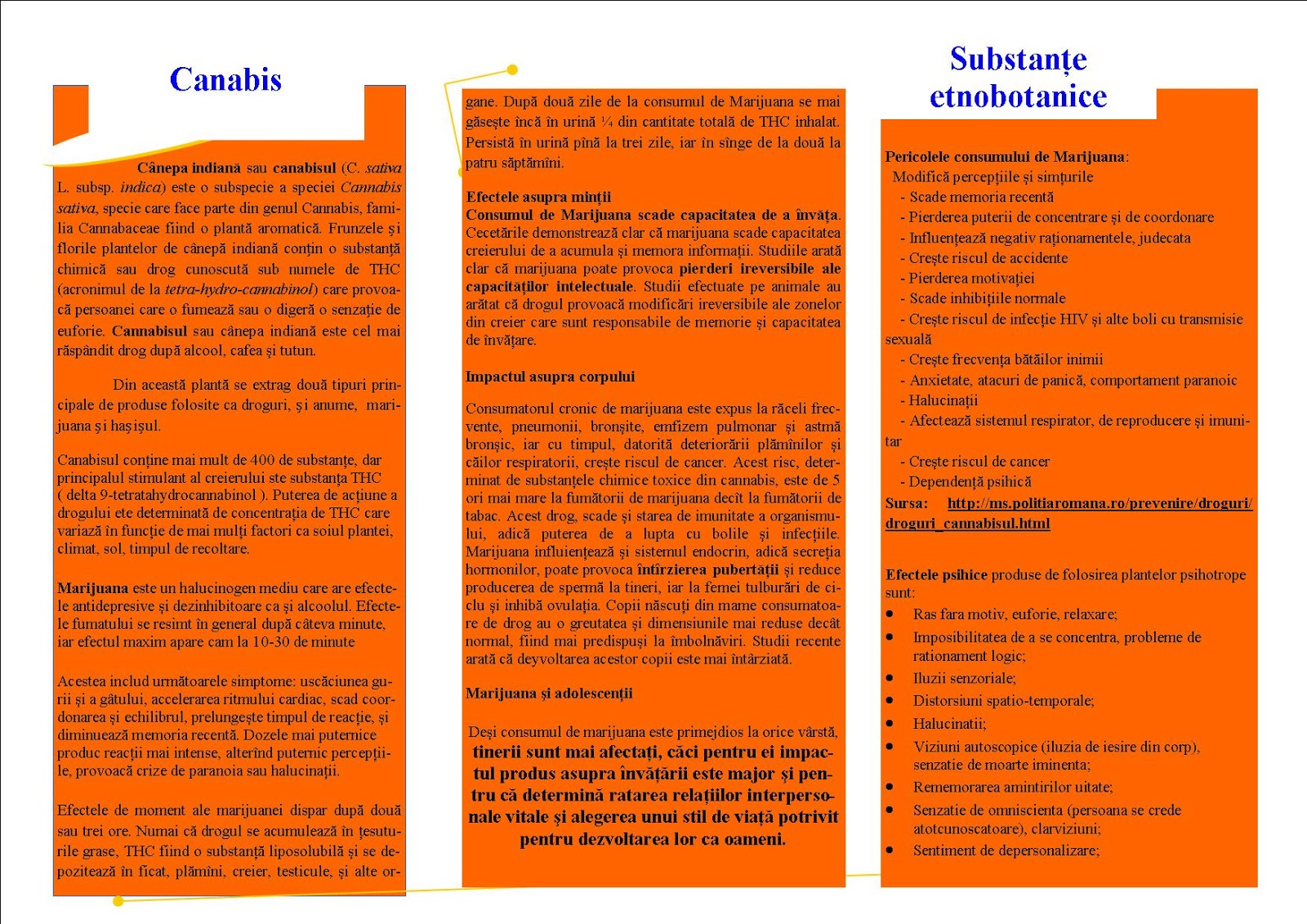 BLOGUL PROIECTULUI ANTIDROG "IMPREUNA": Pliant antidrog