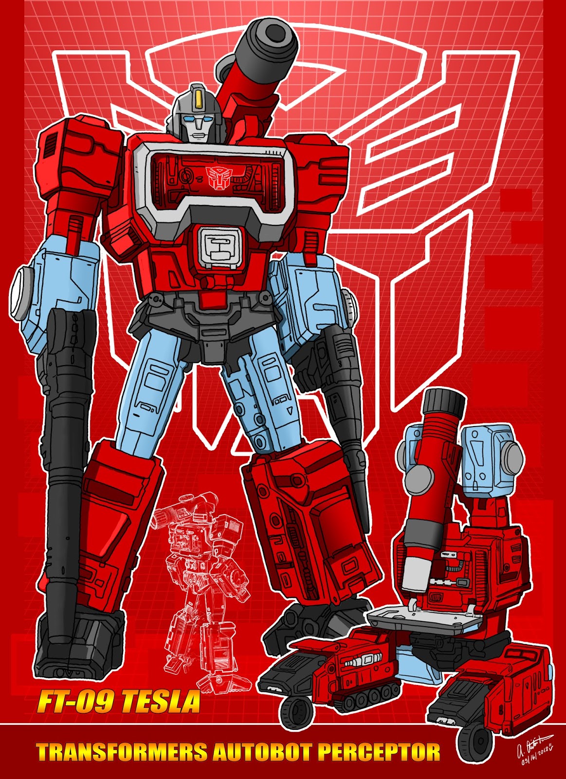 Archaznable Drawing: FansToys FT-09 Tesla aka Transformers Autobot ...