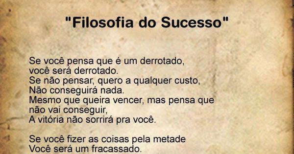 Instituto 3G - Conhecimento que Gera Valor: FILOSOFIA DO SUCESSO