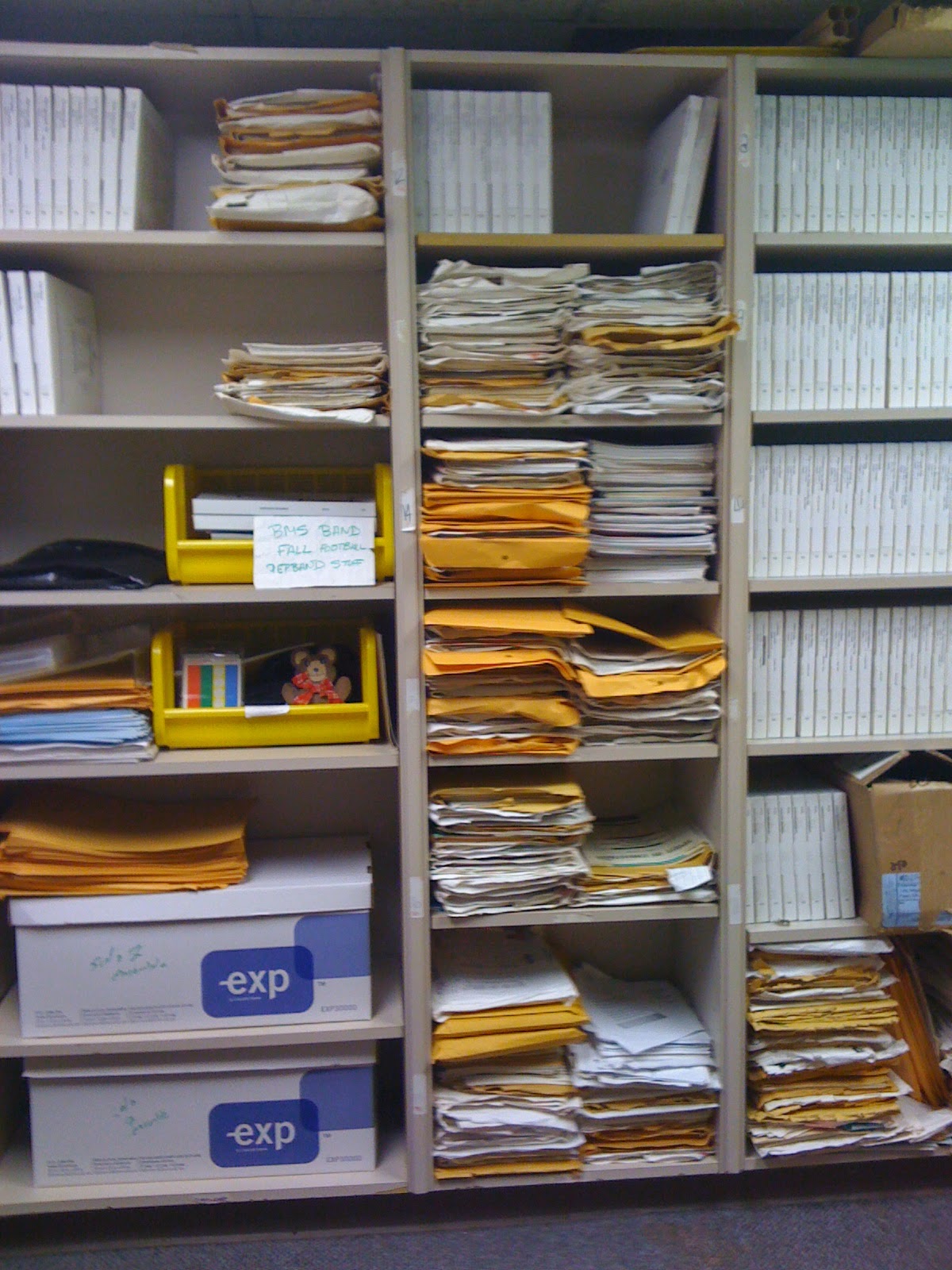 Organization of the Bussey MS Band Library is D-O-N-E Done!