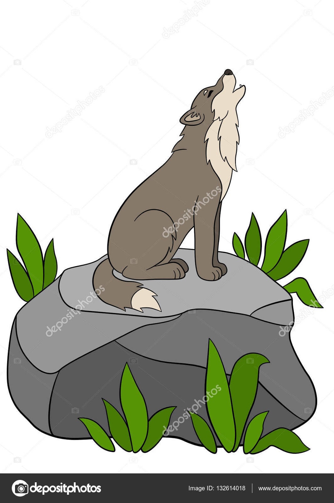 Cartoon Wolf Howling Gifs, Images