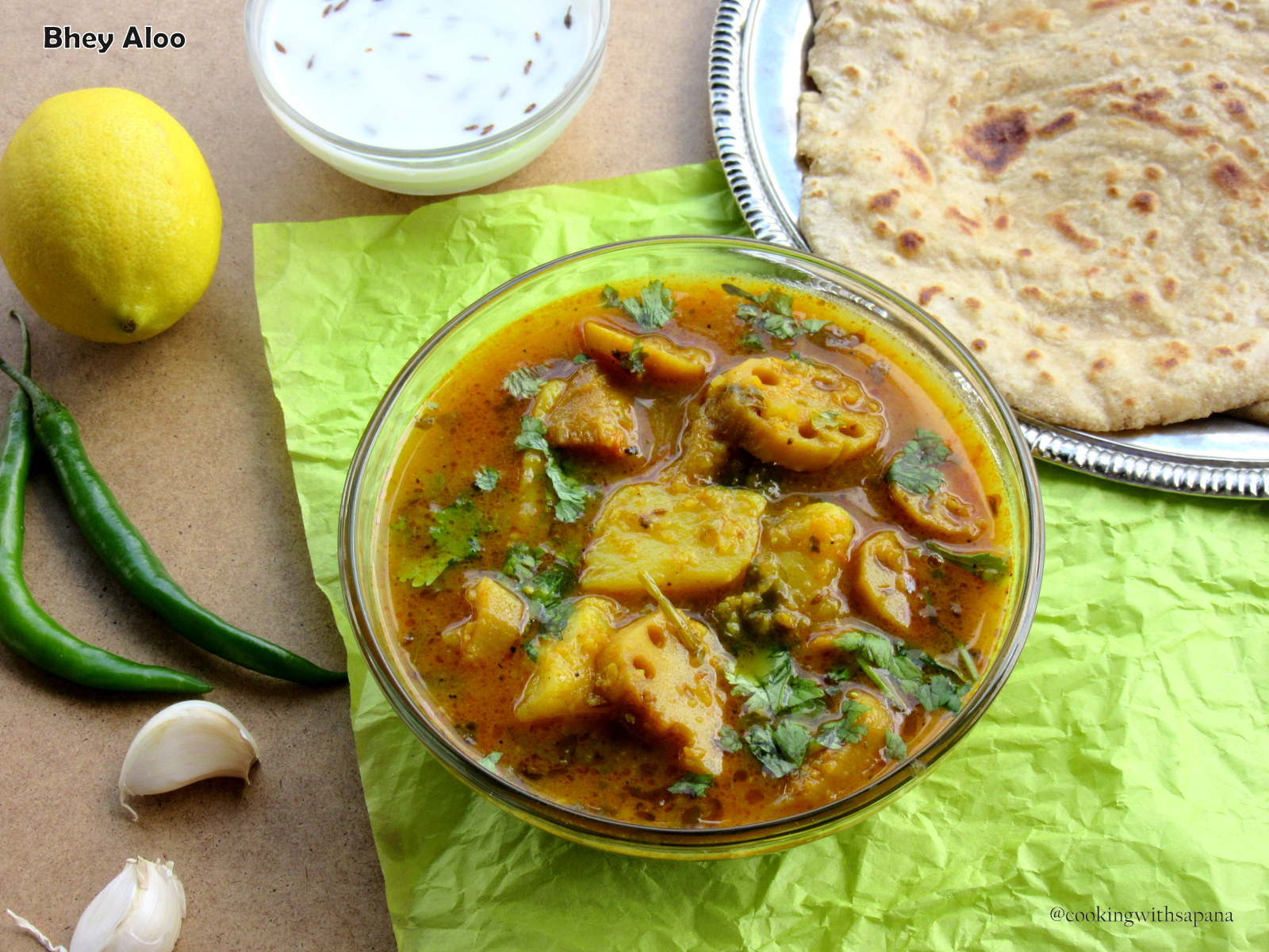 Aloo Bhey ki Sabzi |Potato Lotus Stem Curry - Cooking With Sapana
