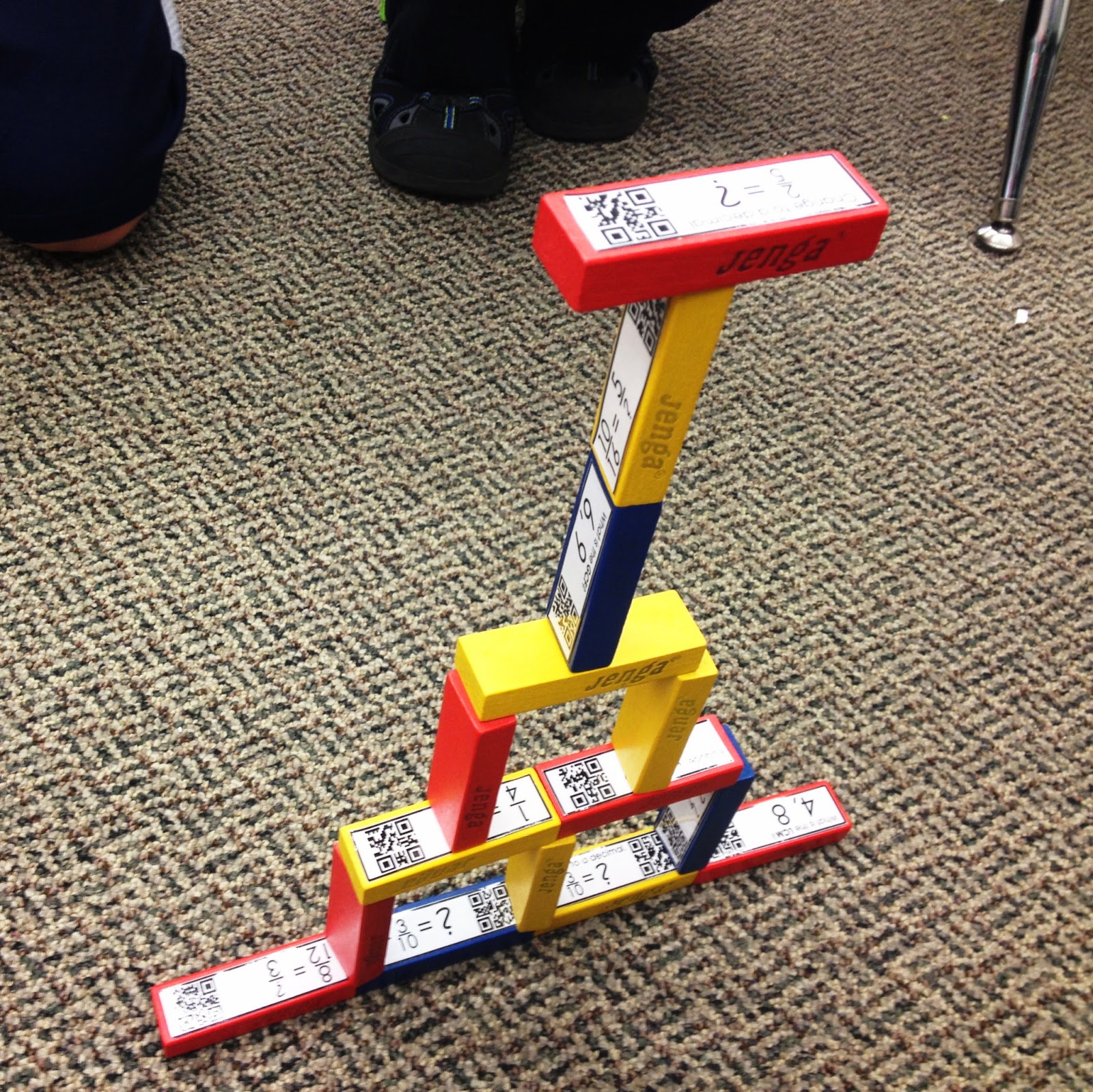 QR Code Fractions Jenga Freebie - FlapJack