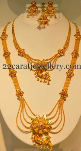 Flower Patterned Delicate Fancy Sets - Jewellery Designs