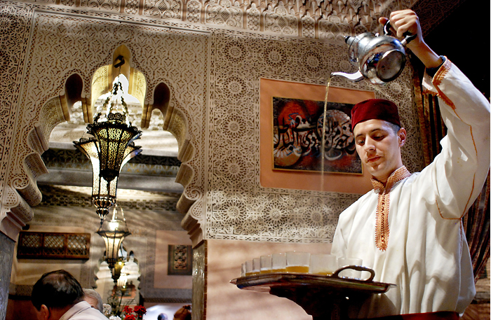 Pouring Moroccan Tea
