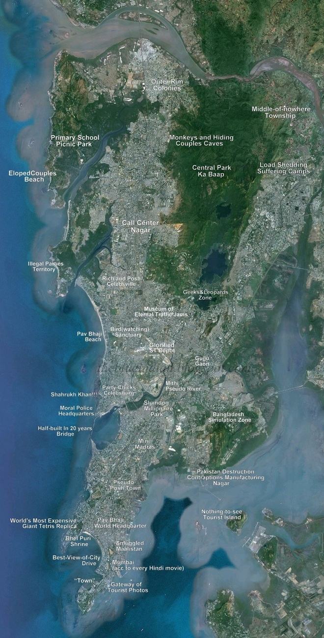 My World... My Views...: (Not-so) Tourist Friendly Map of Mumbai