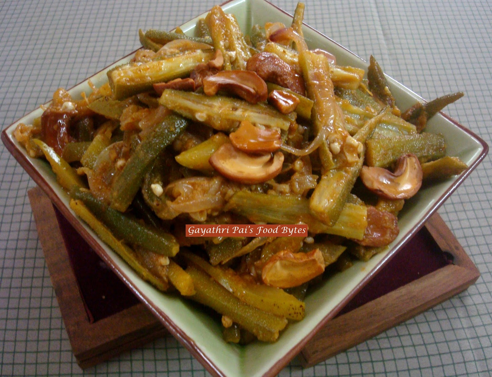 Gayathri Pai's Food Bytes: Bhendi (Lady Finger) and Raw Mango Bhaji.