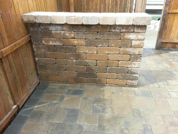 Custom Stoneworks & Design Inc.: Free standing wall to hide trash cans ...