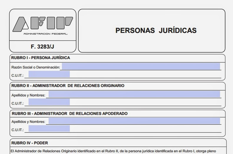 Formularios AFIP F3283/F y F3283/J interactivos - Administrador de ...