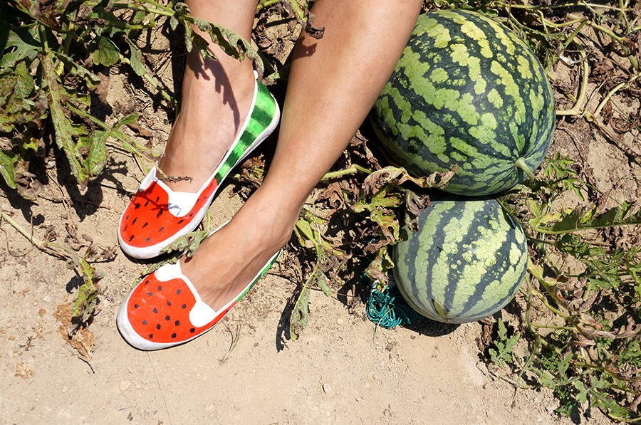 DIY: watermelon shoes - Theheyheyhey