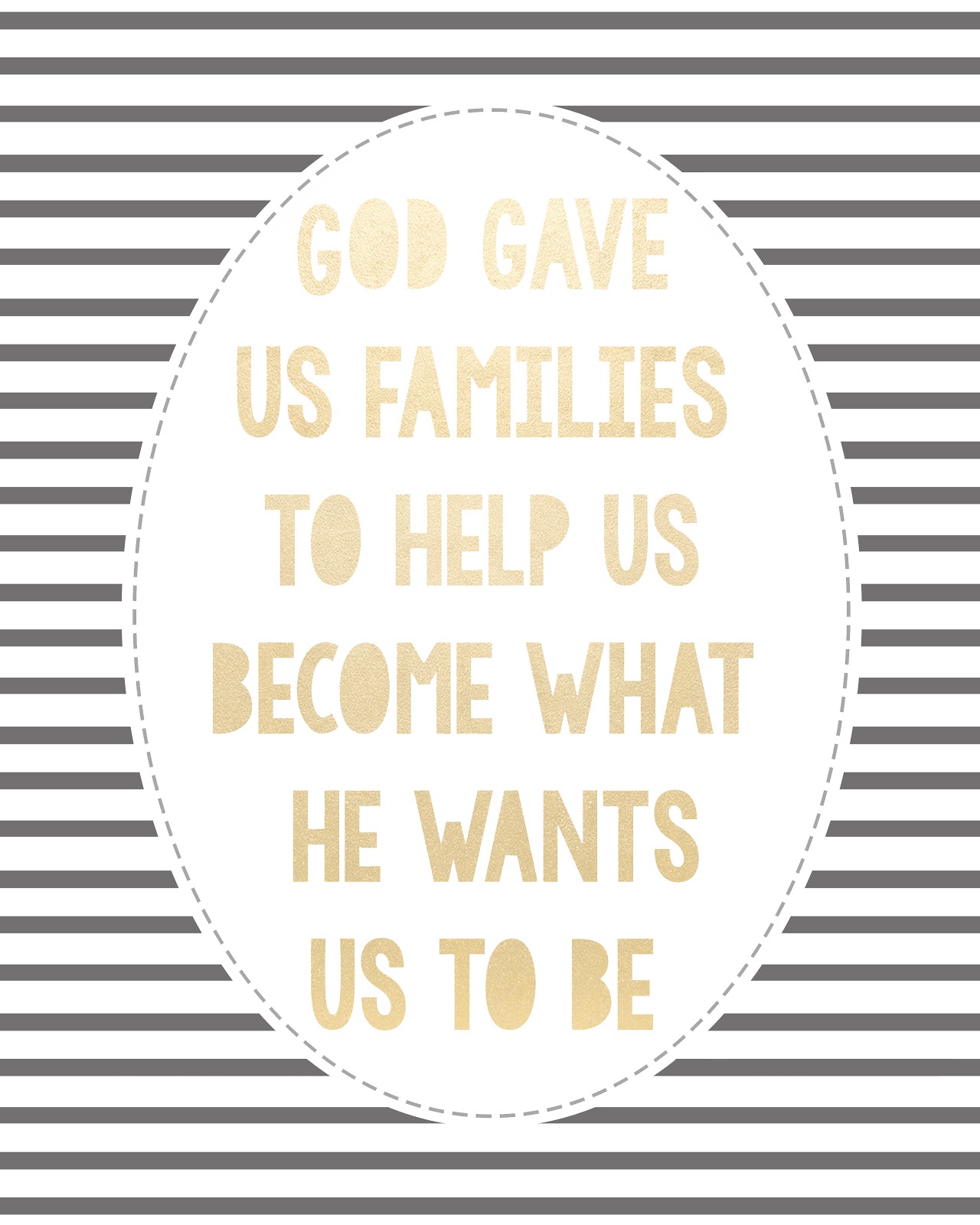 GDesigned: God Gave Us Families Print