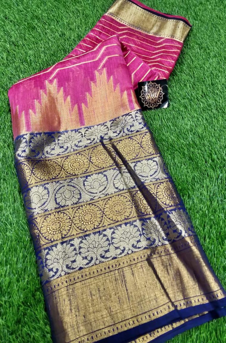 Pure jute pattu sarees