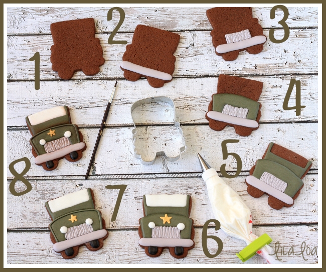 Vintage Military Jeep Cookies