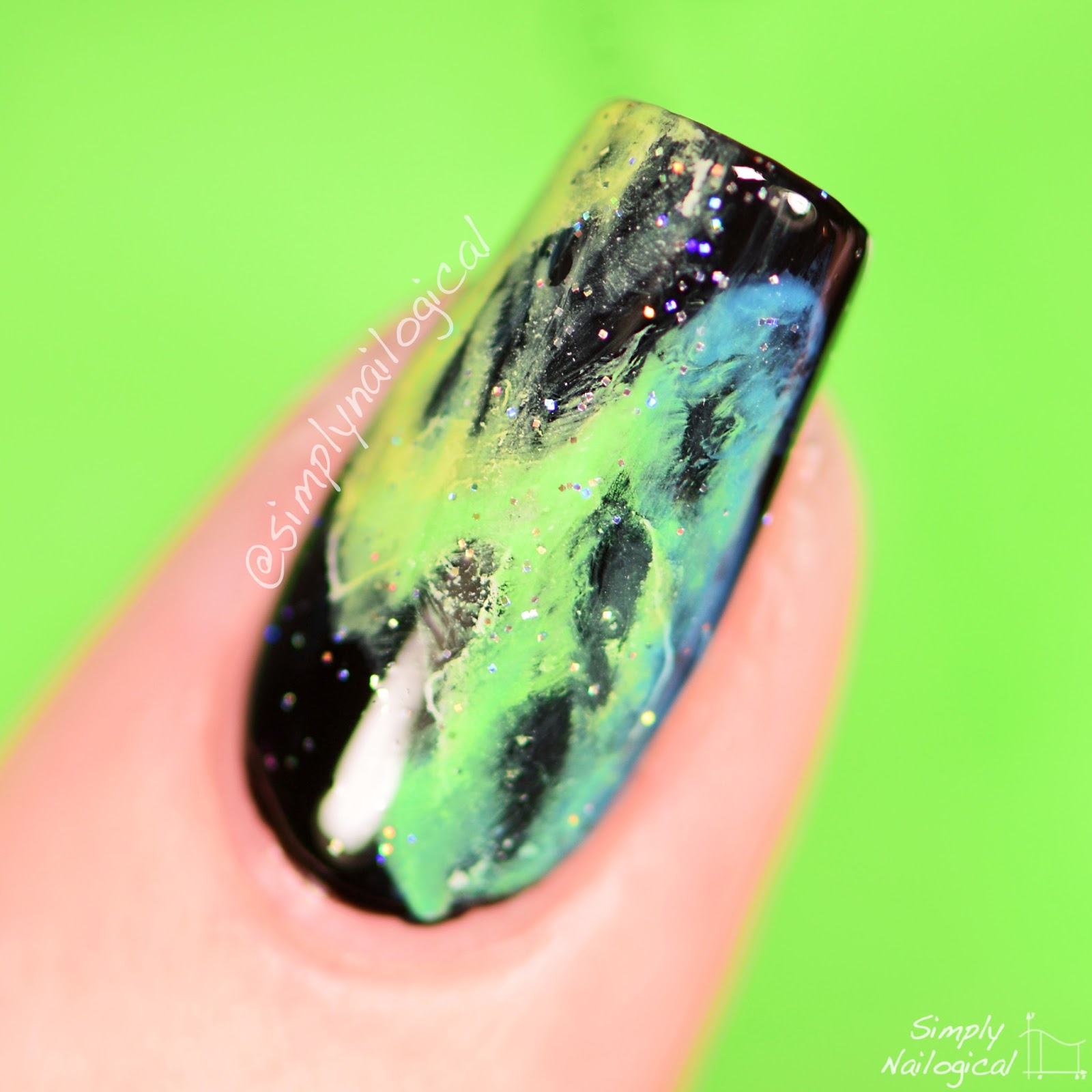 Simply Nailogical: Rainbow smoke nails | Mani swap with Elleandish!