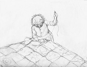 Out of the Paintbox: An Illustrator's Process -- Laying Out a Quilt