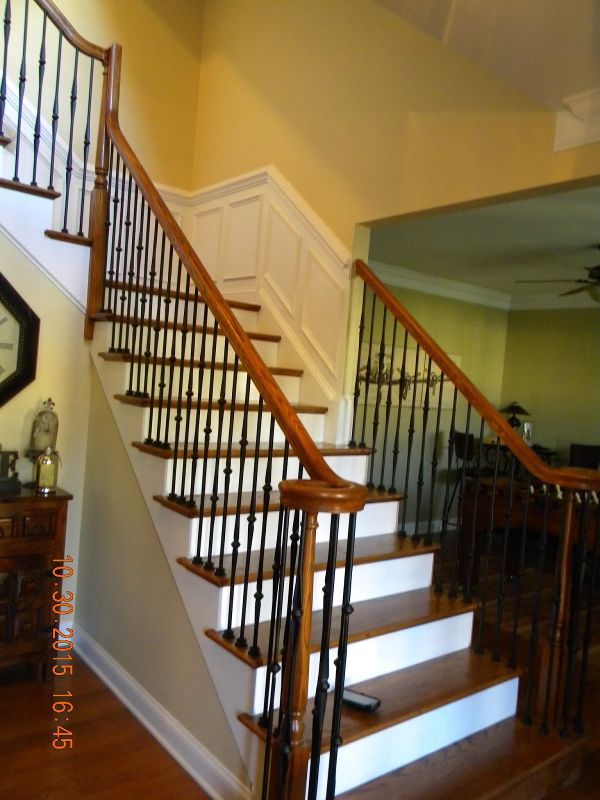 wood-stairs-and-rails-and-iron-balusters-how-to-replace-painted-wood