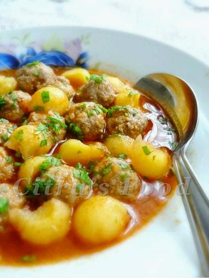 Citra's Home Diary: Ekşili köfte / Turkish style Sour Saucily meatball