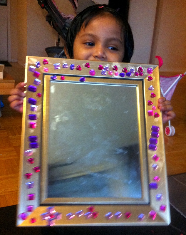 DeSaKa's World: Mirror work for kids / Usage of glue / Rhinestone ...