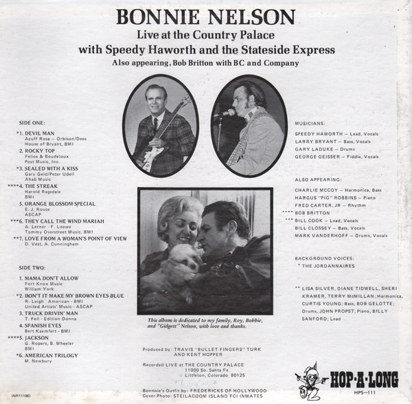Appearing In The Motel Lounge: Bonnie Nelson