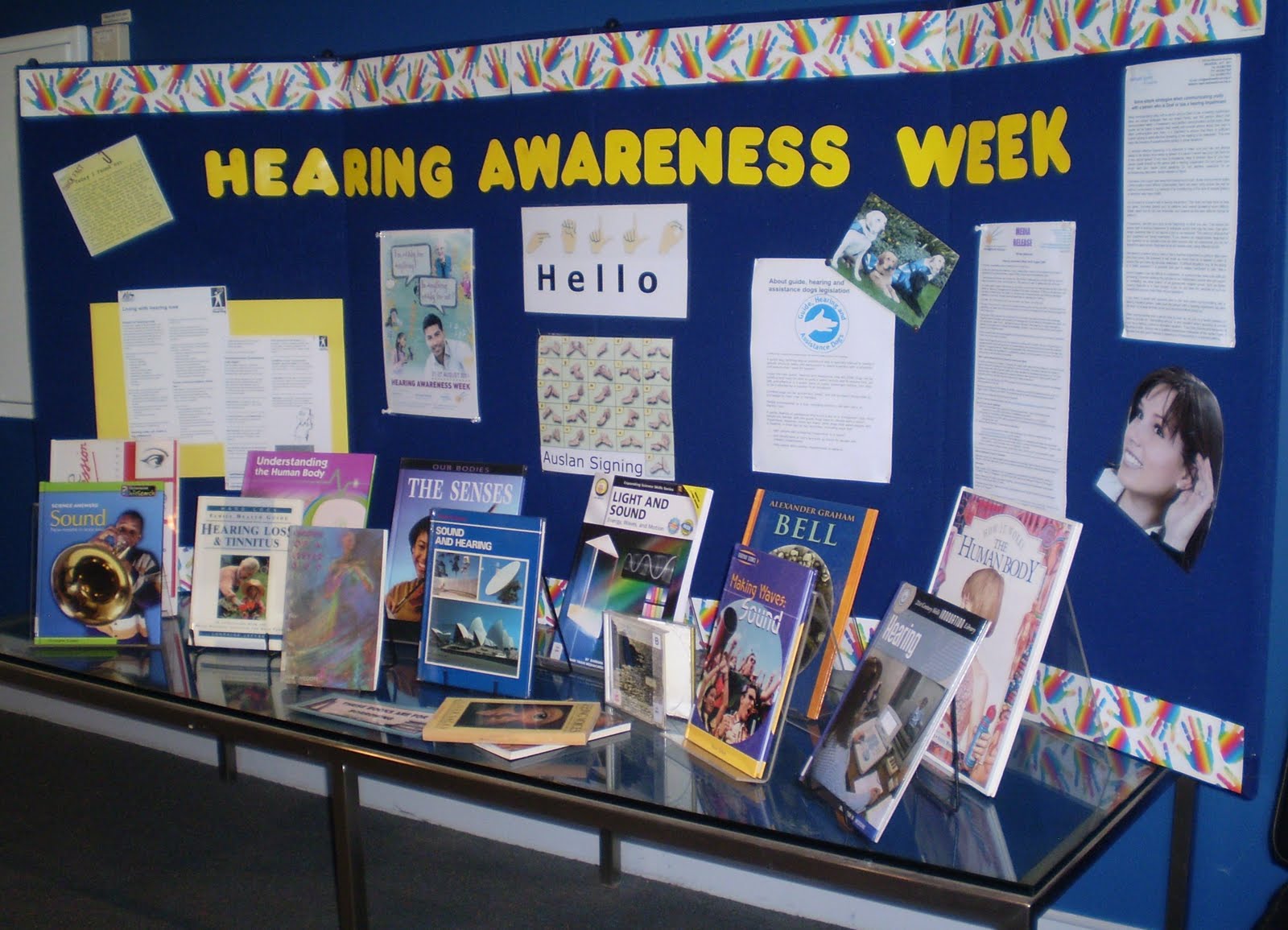 Canning College Library Displays: Hearing Awareness Week