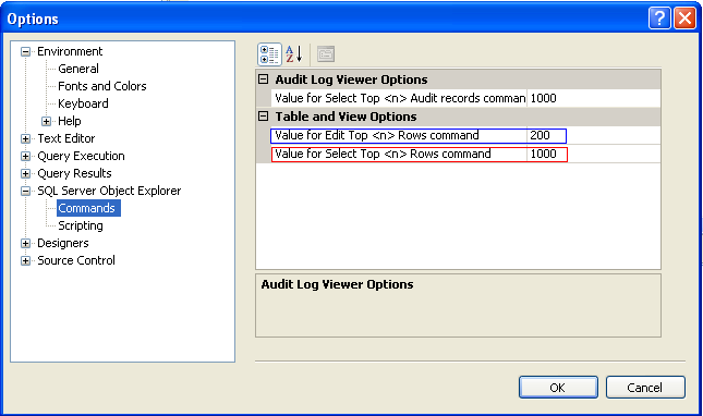 SSMS Tips : Customize Record Count Retrieved through Object Explorer ...
