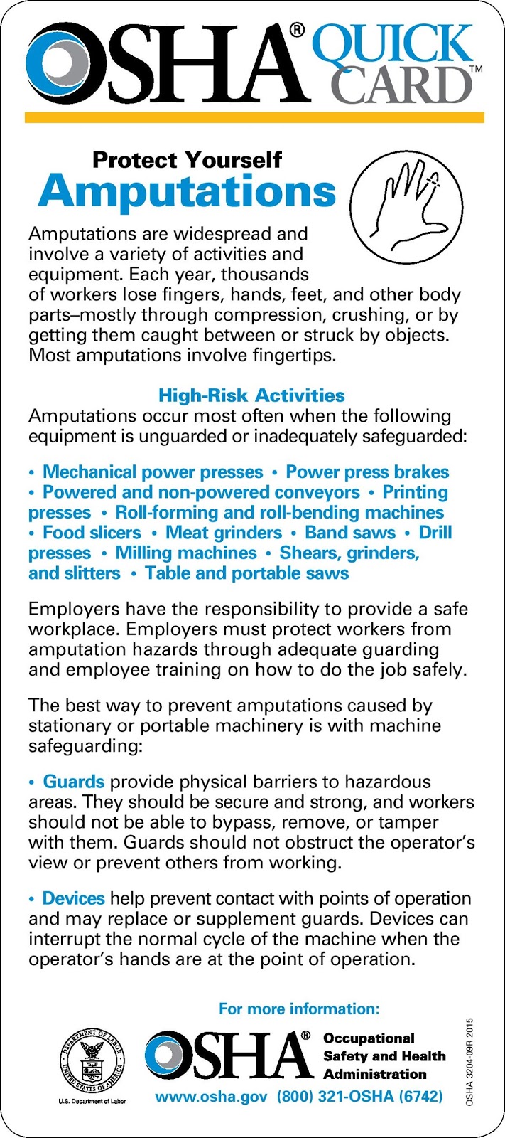 Aluminium Plant Safety: "leg was amputated...."