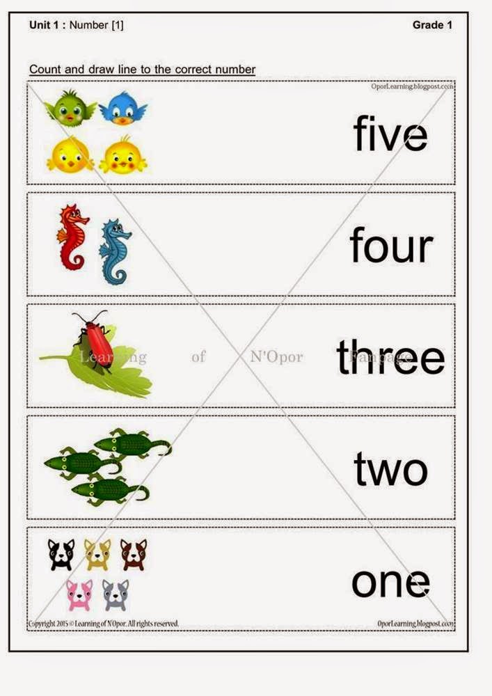 Oporlearning.Blogspot.com: ป.1 :ภาษาอังกฤษ [Number] ชุดที่1