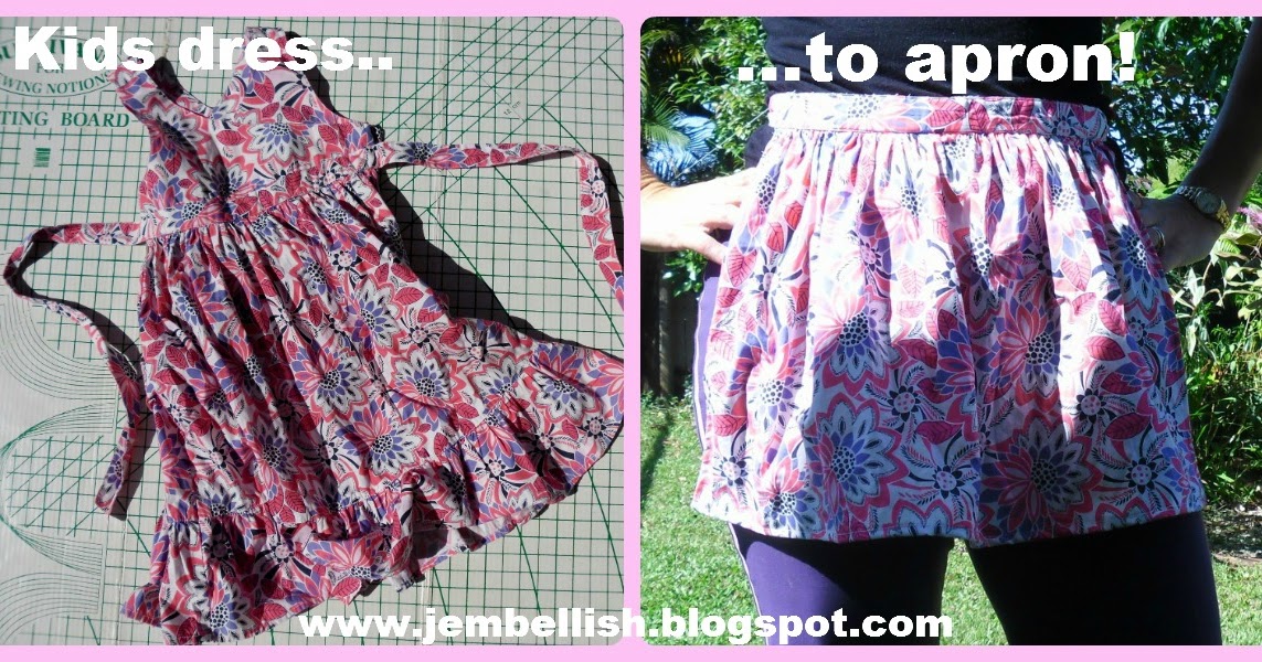 Creating my way to Success: Kids dress to apron - midweek upcycle