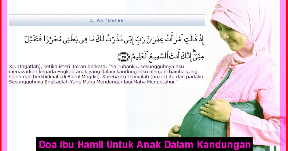 Kumpulan Doa Ibu Hamil Untuk Anak Dalam Kandungan | Dunia pendidikan ...
