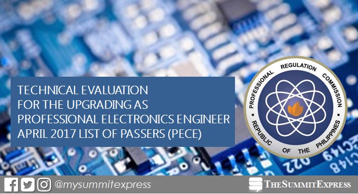 List of Passers: April 2017 Professional Electronics Engineer (PECE ...