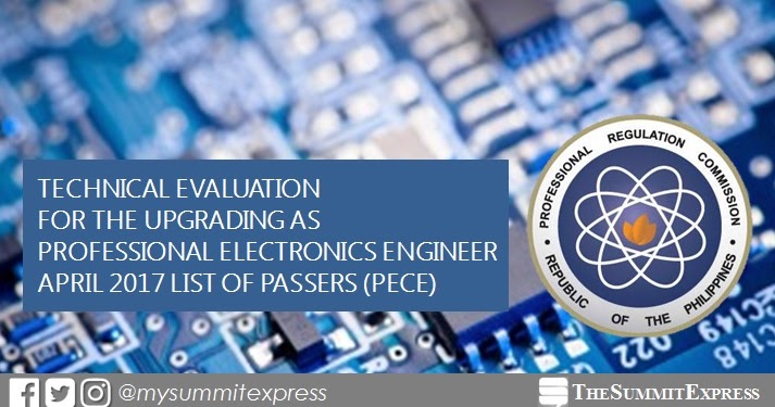 List of Passers: April 2017 Professional Electronics Engineer (PECE ...