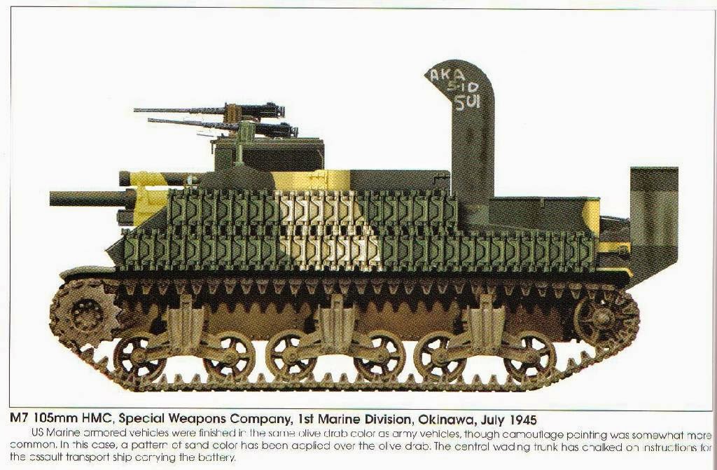 Allied Tanks and Combat Vehicles of World War II: Marine 105mm M7 self ...