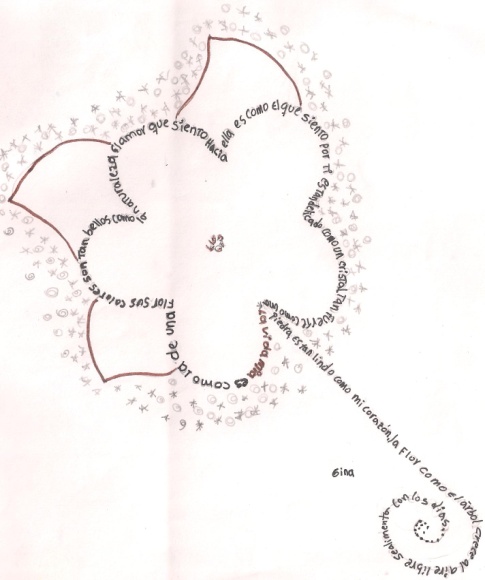 Caligrama de una flor - Imagui