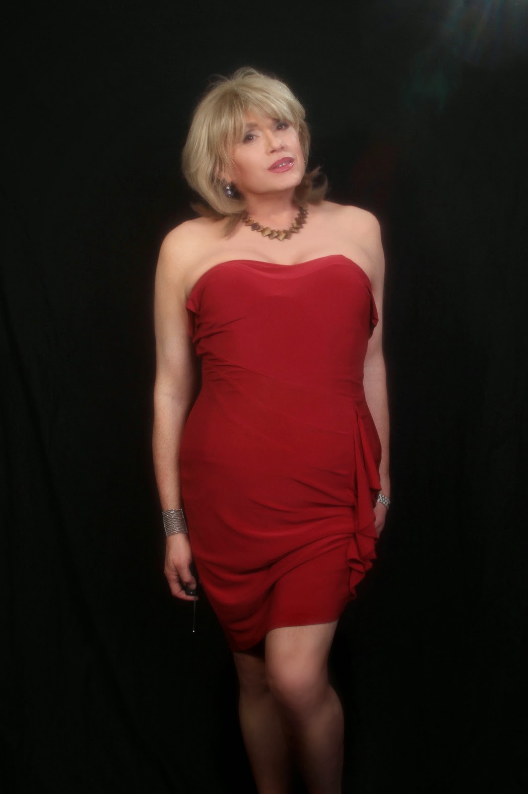 Tgirls on Flickr: Marie Duval in Red Fashion Dress