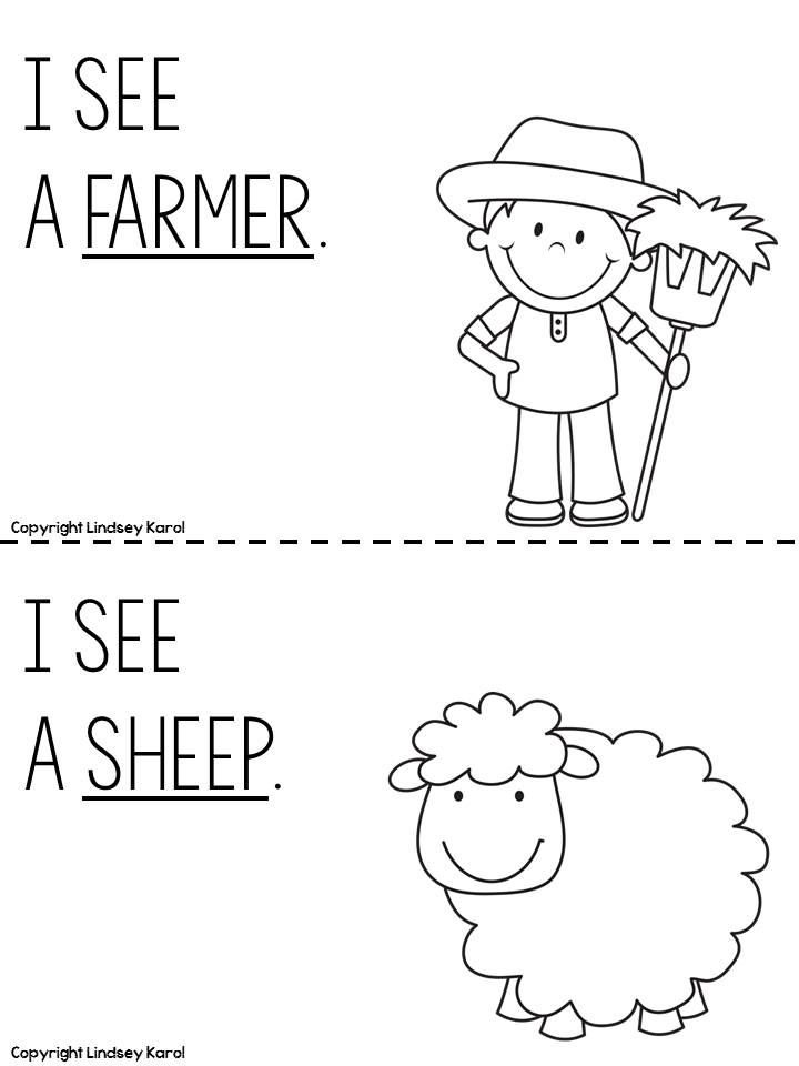 Word Nerd Speech Teach: My Farm Book: Emergent Reader Freebie