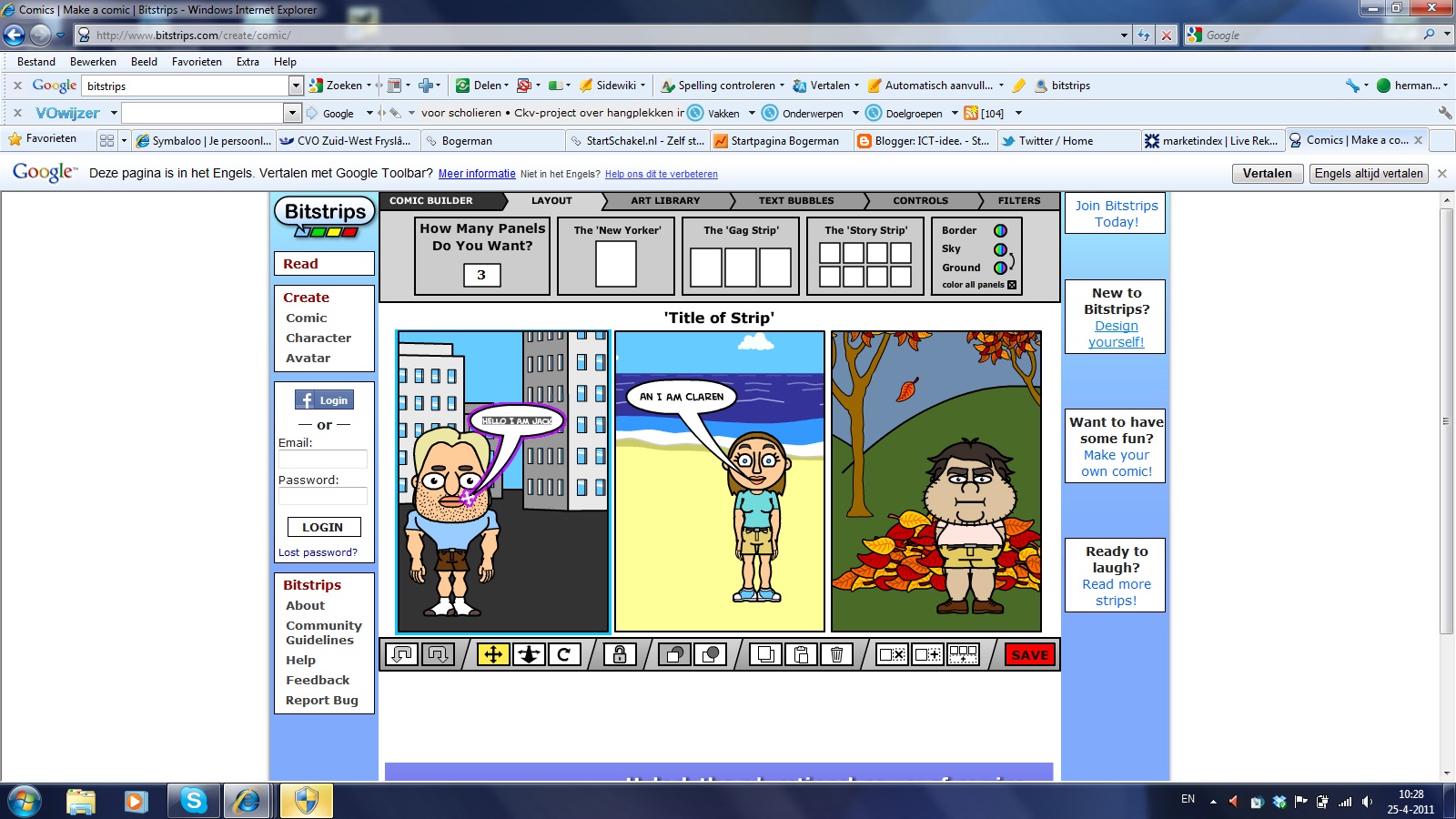 ICT-idee: 22. Een stripverhaal maken met Bitstrips (incl. lesbrief)