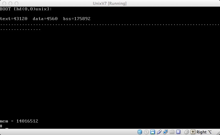 Eric's Edge & Pragmatic Pizza: V7/x86: Unix Version 7 on a virtual machine