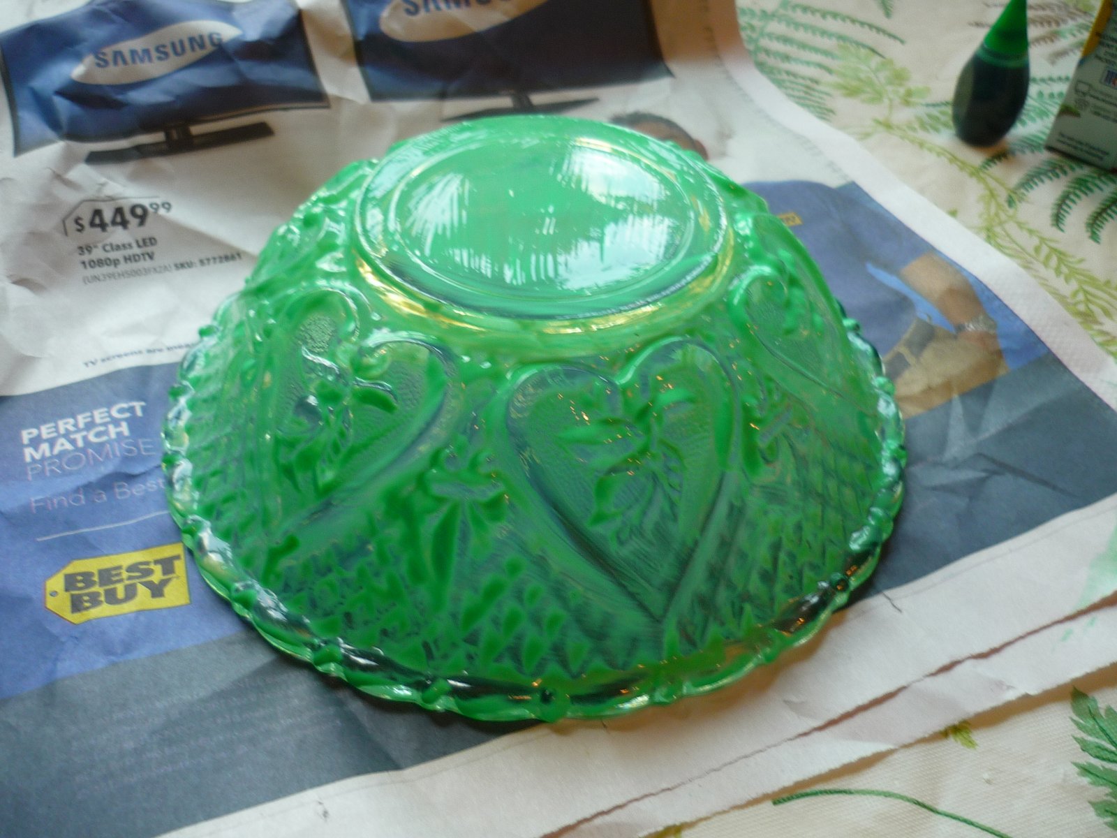 At Home in English Valley: Making Colored Glass With Mod Podge