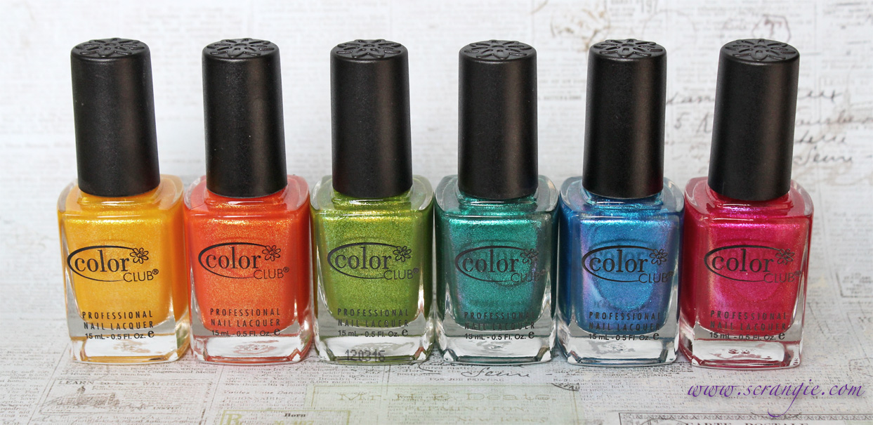 Scrangie: Color Club Take Wing Collection Summer 2012 Swatches and Review