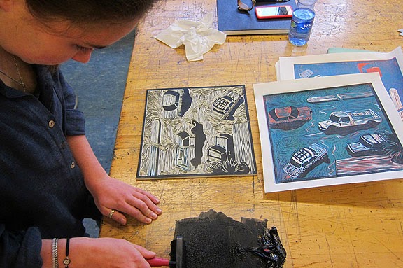 Mr. Bob's Middle & High School Art Room: HS Block Reduction Printmaking