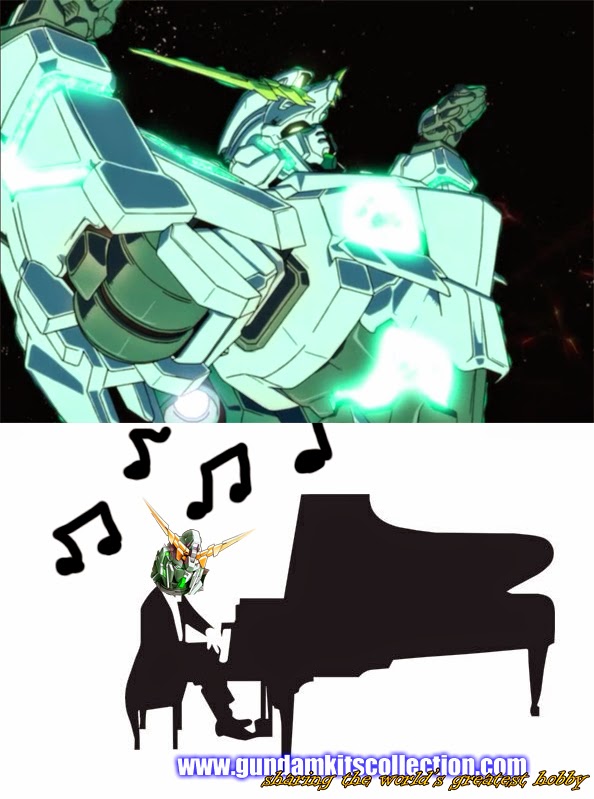 Gundam MEME: Gundam Unicorn Playing Piano