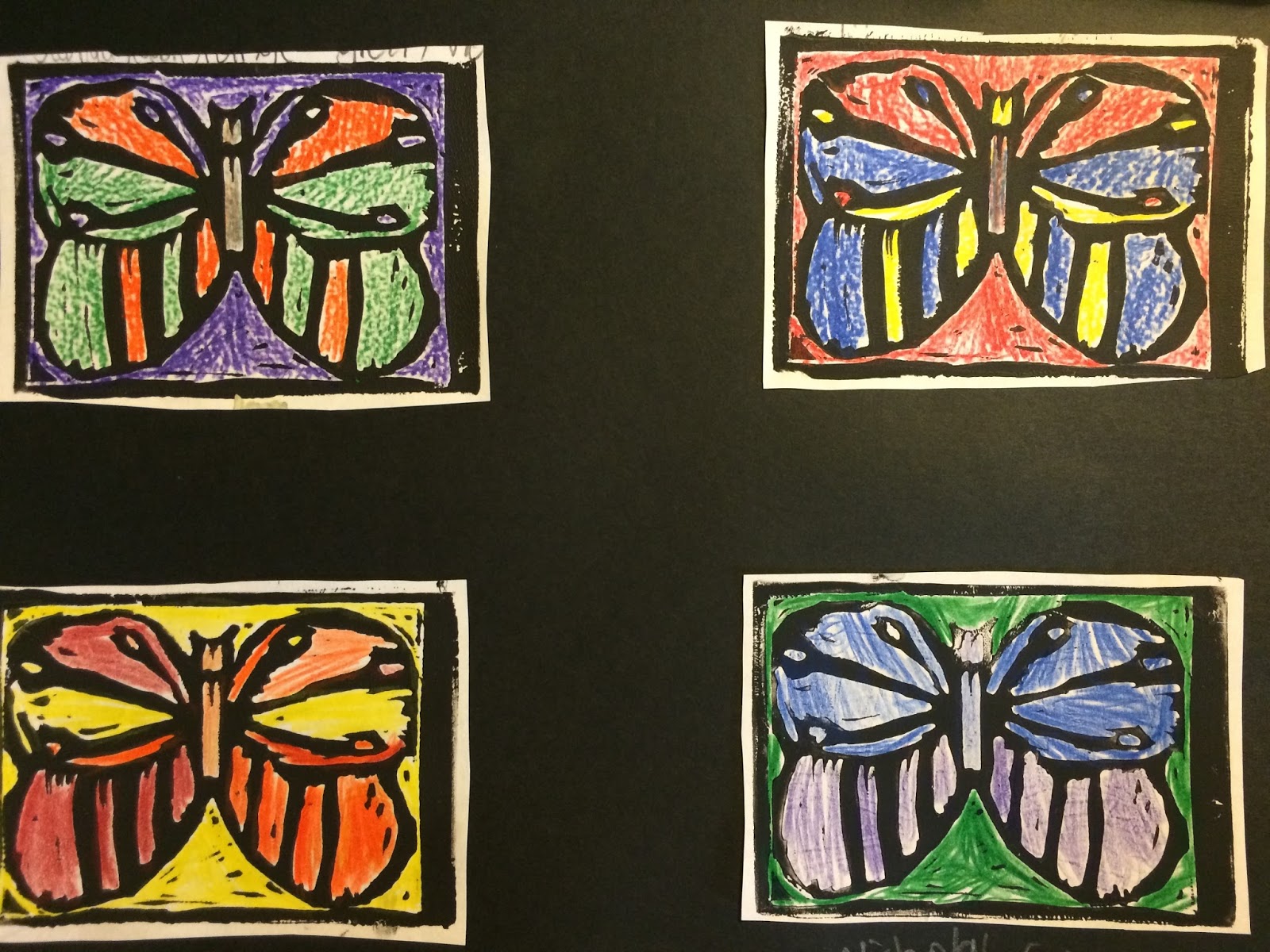Mrs. Wille's Art Room: 6th Grade butterfly relief prints